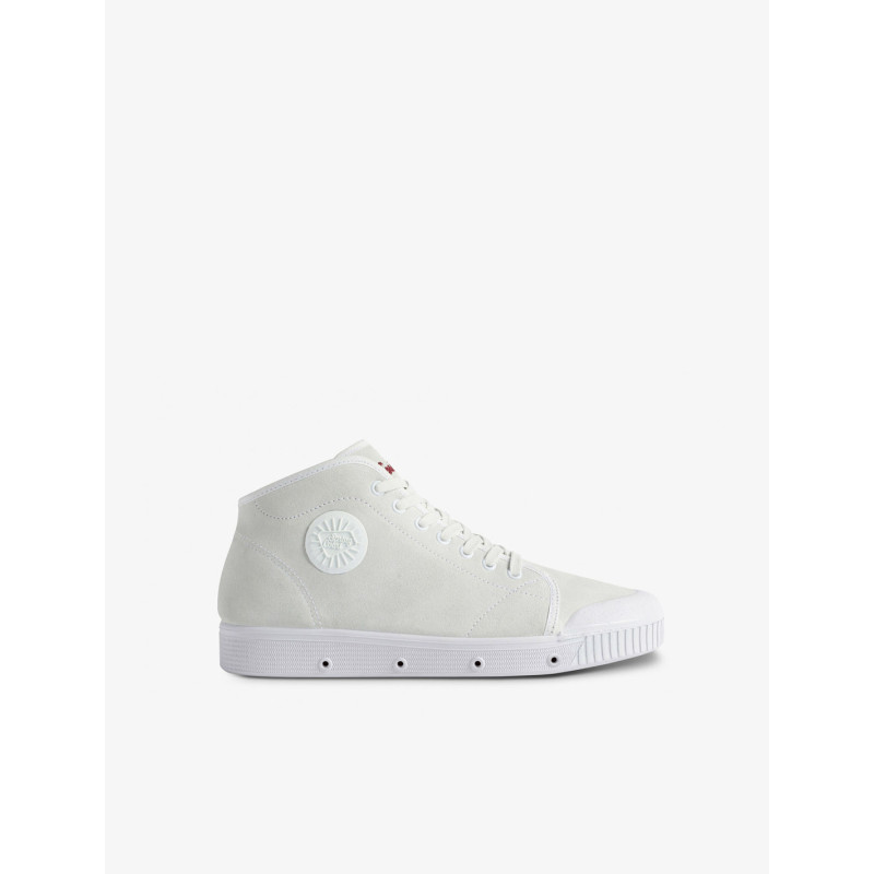 White suede high top trainer | Spring Court
